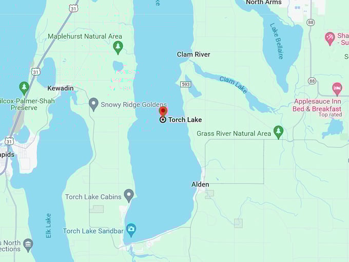 Torch Lake 10 Map