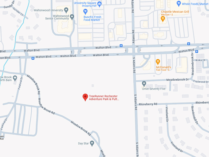 TreeRunner Rochester Adventure Park & Putt Putt Forest 10 map