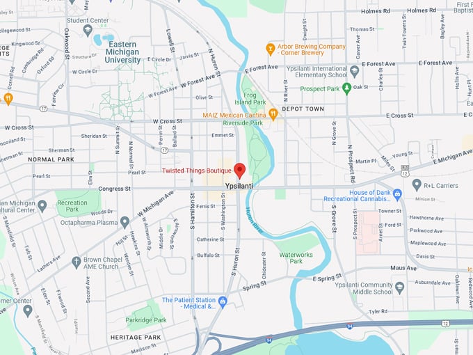 Twisted Things Boutique 10 map