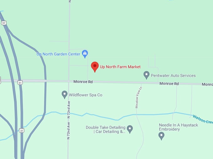 Up North Farm Market 10 Map