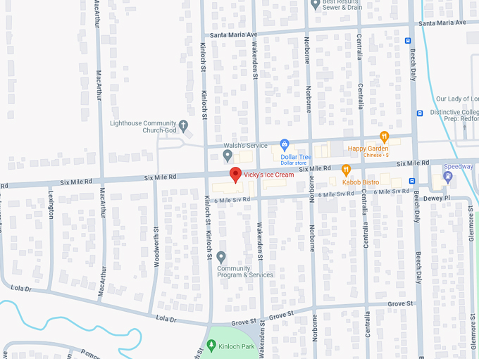 Vicky's Ice Cream 10 map