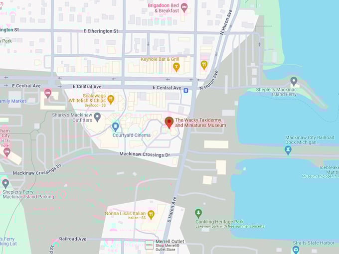 Wacky Taxidermy and Miniatures Museum 10 map