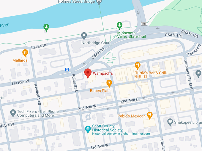 Wampach's Restaurant 10 Map