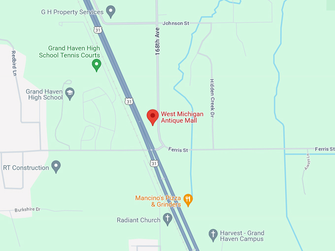 West Michigan Antique Mall Map