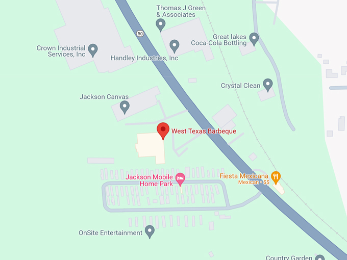 West Texas Barbeque Co 10 Map
