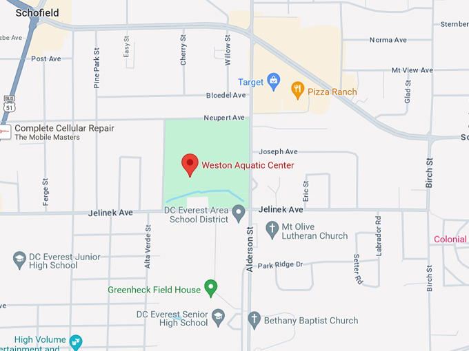 Weston Aquatic Center 10 Map