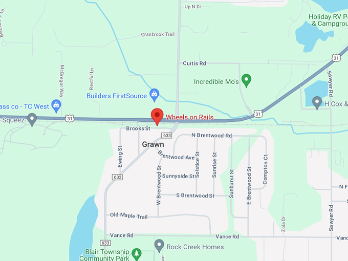 Wheels on Rails LLC 10 Map