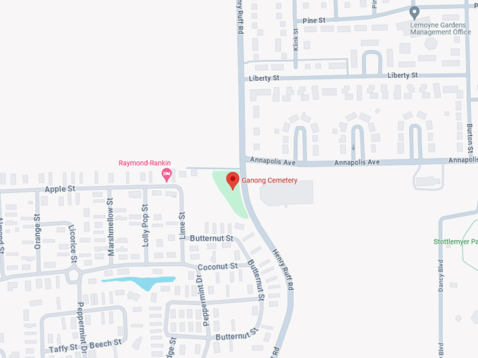 William Ganong Cemetery 10 map