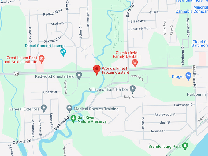 World's Finest Frozen Custard 10 Map