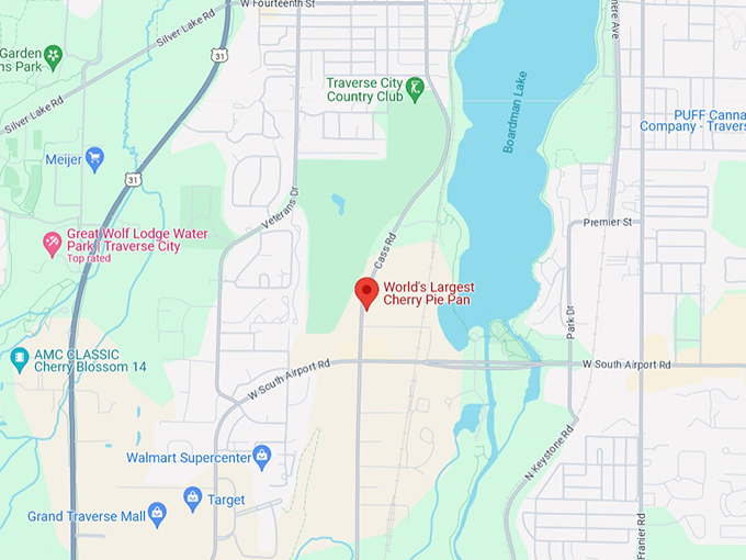 World's Largest Cherry Pie Pan 10 Map