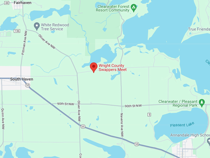 Wright County Swappers Meet 10 Map