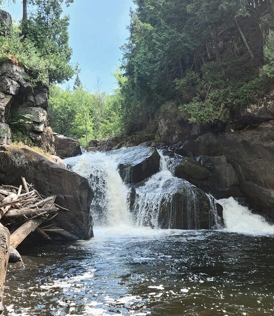gorgeous waterfall hike michigan ftr