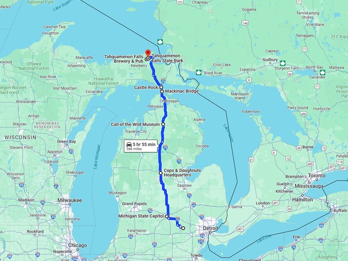 Hell Paradise Trip Michigan map