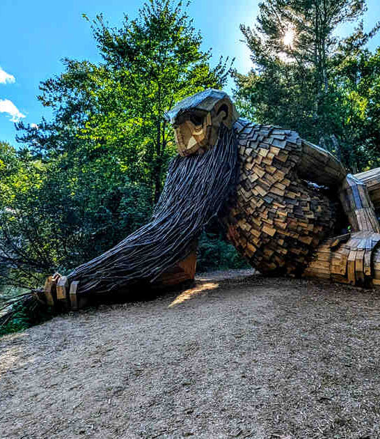 massive troll sculpture michigan ftr