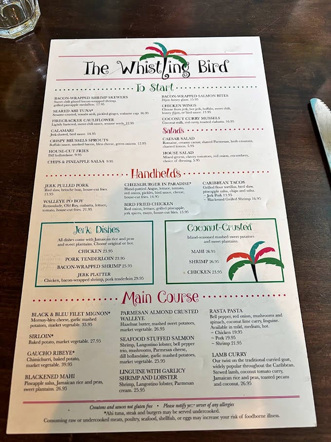 The menu reads like a love letter to Midwest comfort food—each dish promising the kind of satisfaction that makes you lean back and sigh.