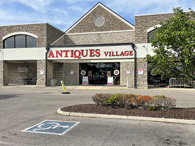 The welcoming facade of Grumpy's Cafe stands proudly on West 14th Street, its bright red sign promising delicious adventures within.