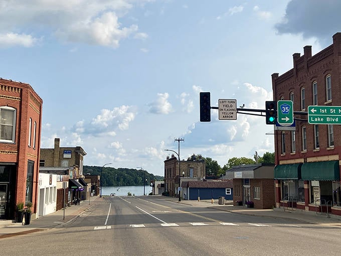 Buffalo's main street stretches toward the lake, where historic brick buildings house treasures waiting to be discovered by eagle-eyed thrifters.