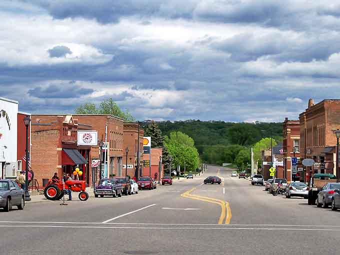 Downtown Henderson welcomes visitors with its classic Main Street charm &ndash; brick buildings standing tall against Minnesota skies like old friends catching up.