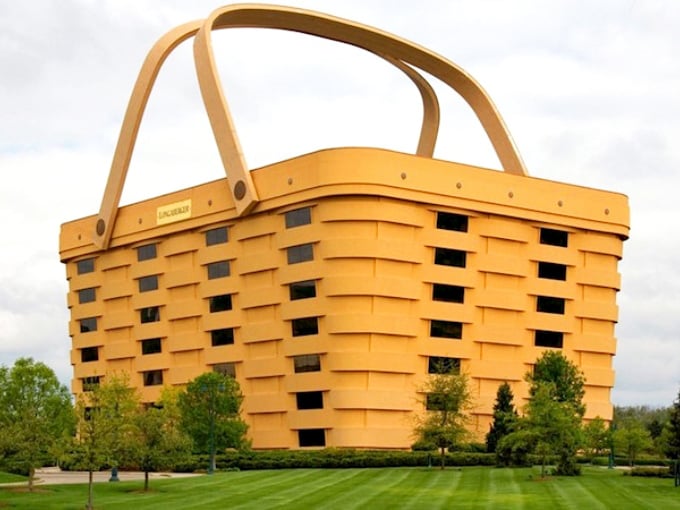 Not your average office building! The Longaberger Basket Building stands proudly in Newark, Ohio, proving corporate architecture can have a sense of humor.