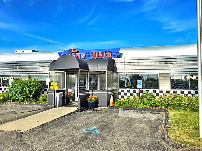 The Grand Diner (Novi, MI): Gleaming silver with that iconic neon sign, this time machine disguised as a restaurant promises a journey back to simpler, delicious times.