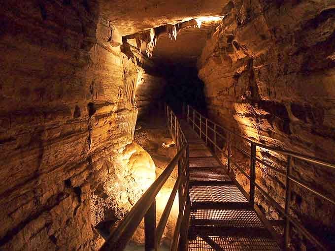 The entrance to Forestville/Mystery Cave State Park beckons visitors to discover what lies beneath Minnesota's rolling hills and forests.