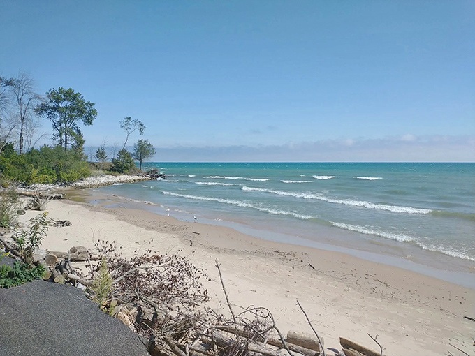 Harrington Beach State Park welcomes visitors with the kind of natural beauty that makes you forget you're still in Wisconsin, not some exotic coastal destination.