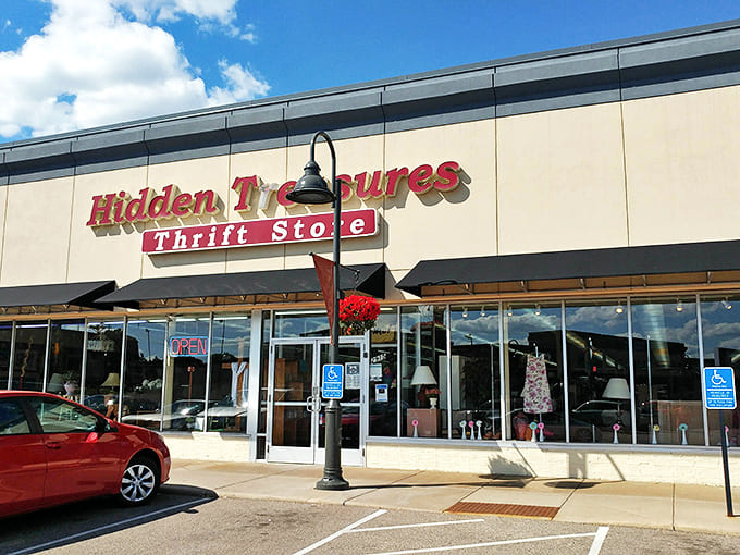 The unassuming exterior of Hidden Treasures belies the wonderland within&mdash;like finding a portal to another dimension disguised as a strip mall storefront.