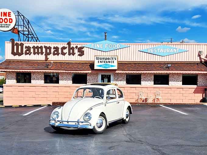 Wampach's exterior stands proudly in Shakopee, its vintage sign and pink walls promising "Fine Food" &ndash; a promise it's kept for generations of hungry Minnesotans.