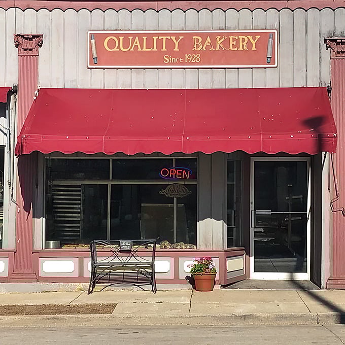 A slice of Americana: Quality Bakery's vintage storefront has been welcoming sweet-toothed visitors since 1923, its red awning a beacon of deliciousness.