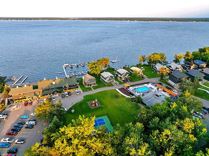 A bird's-eye view of paradise where Minnesota's Gull Lake meets luxury living &ndash; proof that "lakeside retreat" can actually exceed expectations.