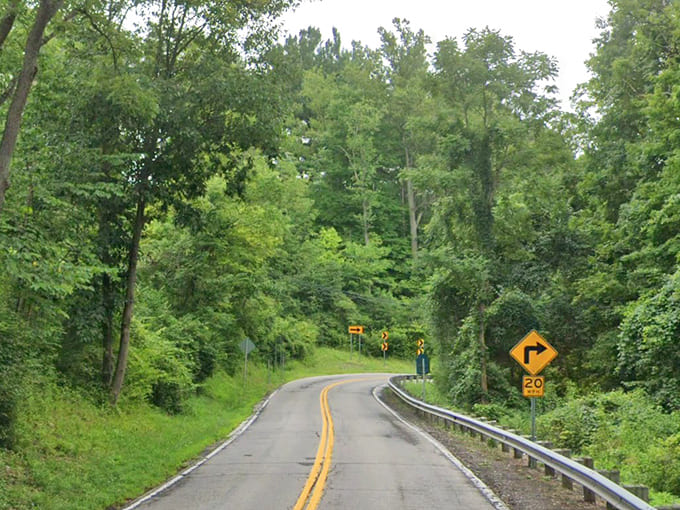 Winding through Cuyahoga Valley like nature's own roller coaster, minus the nauseating loops and overpriced photos at the end.