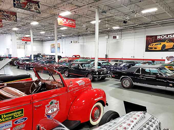 A mechanical paradise where history meets horsepower&mdash;gleaming classics and muscle cars await your admiring gaze in this pristine showroom.