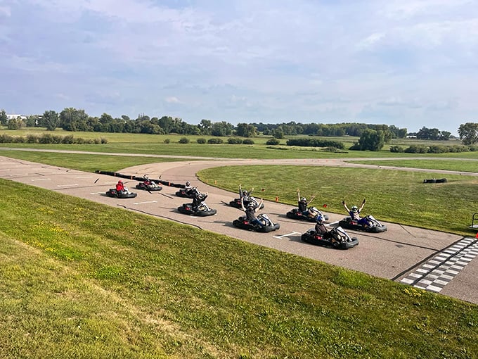 Racing dreams come alive at Stockholm Karting Center, where Minnesota farmland transforms into a speedway paradise.
