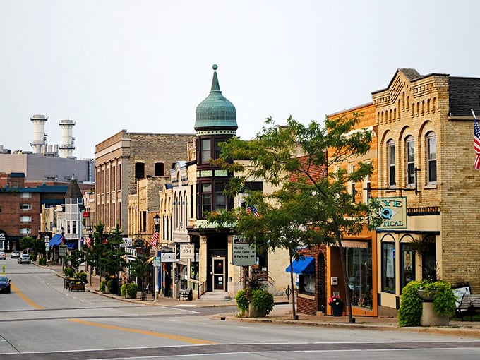 Downtown Port Washington's historic charm unfolds along streets lined with Victorian-era buildings, creating that perfect small-town atmosphere.