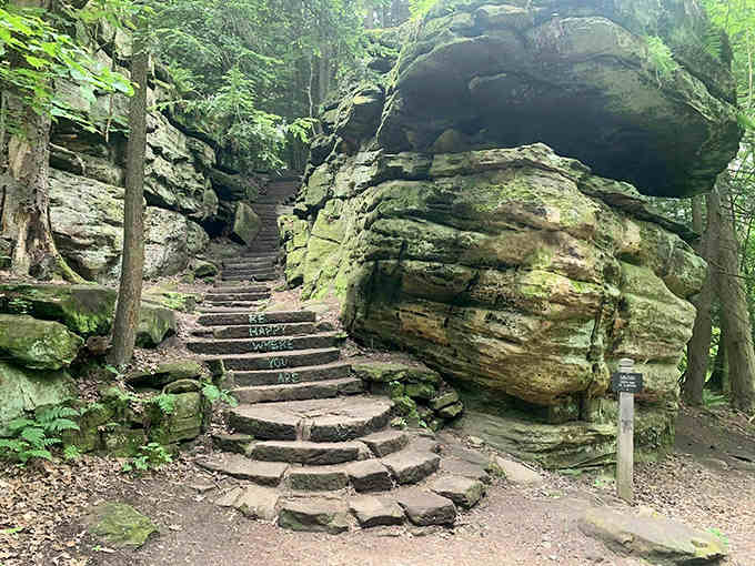 Ancient stone steps beckon adventurers into a world where time slows down and nature's architecture steals the show.