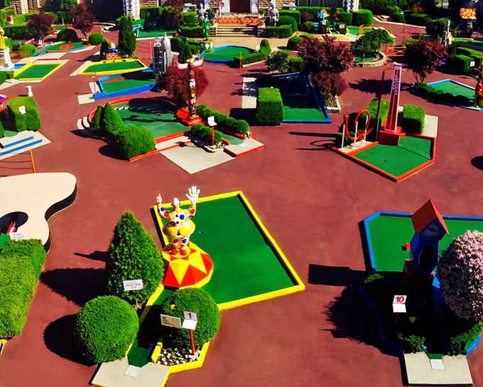 A bird's-eye view of mini-golf paradise &ndash; where every hole is a story and every putt an adventure waiting to happen.