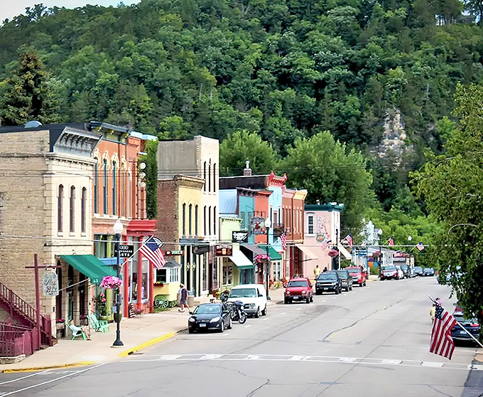 Main Street Lanesboro looks like a Hallmark movie set, except real people actually live here and nobody's pretending to be a prince in disguise.
