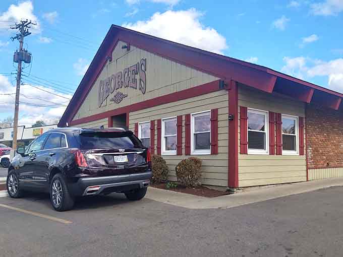 George's Family Restaurant stands ready to feed hungry souls with its cheerful exterior and promise of home-style cooking inside.