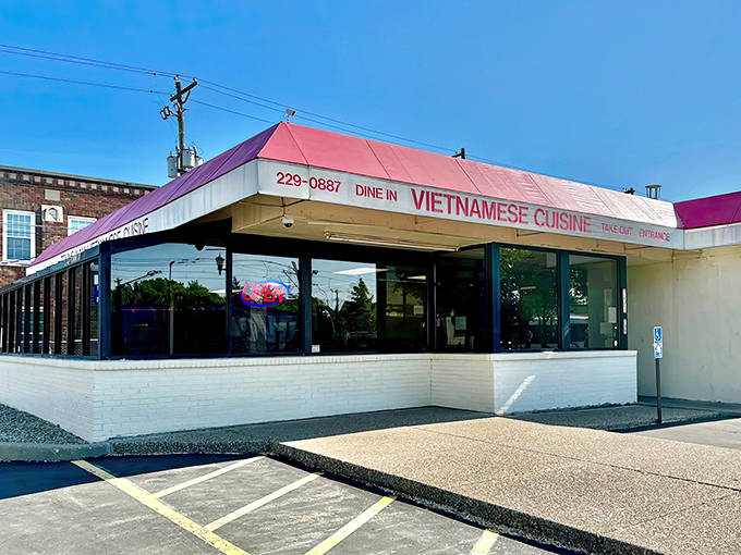 The unassuming exterior with its bright red trim hides one of St. Paul's most delicious culinary treasures.