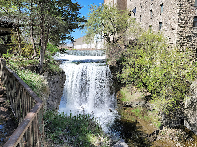 Vermillion Falls Park: Where nature's power meets Minnesota charm, creating a symphony of rushing water and timeless beauty.