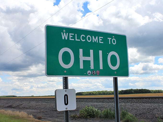 That green rectangle might be the most beautiful thing you'll see all day, promising Midwestern magic ahead.