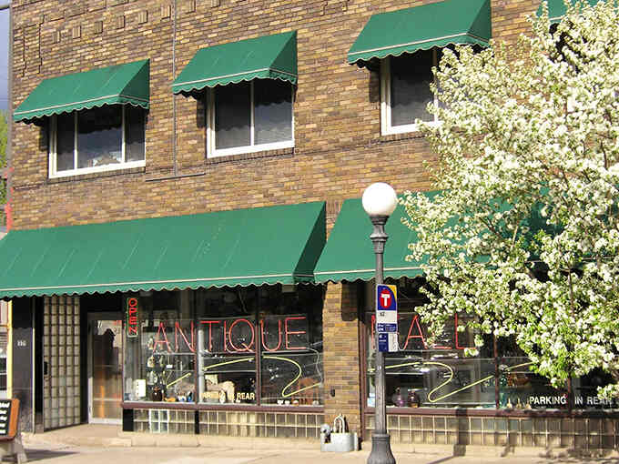 The iconic brick fa&ccedil;ade with its jaunty green awnings beckons treasure hunters into a world where yesterday's ordinary becomes today's extraordinary find.