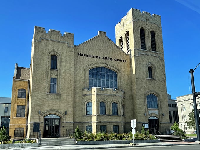 The majestic yellow-brick Harrington Arts Center stands proudly against the Wisconsin sky, its castle-like fa&ccedil;ade hiding a musical wonderland within.