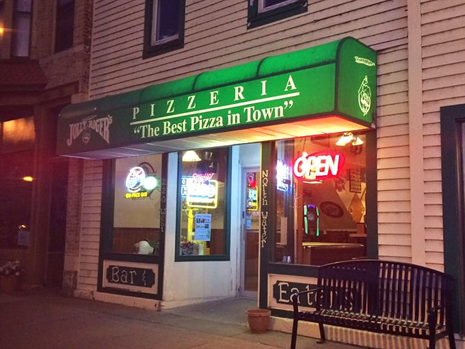 The iconic green awning of Jolly Bob's Pizzeria boldly claims "The Best Pizza in Town" &ndash; a statement that might actually be too modest.