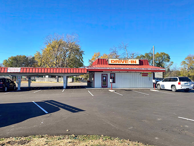 Wagner's iconic red-roofed exterior stands like a time capsule in Brooklyn Park, beckoning hungry travelers with promises of nostalgic delights.