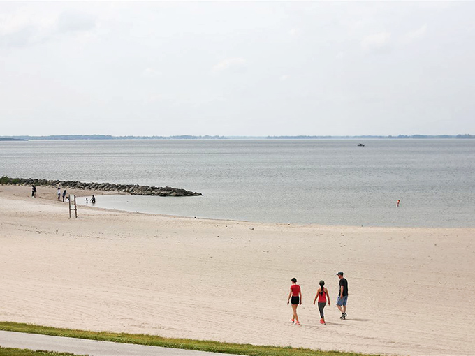 The Beach: Stretches of golden sand meet Lake Erie's gentle waves, creating Ohio's answer to coastal paradise without the saltwater sting.