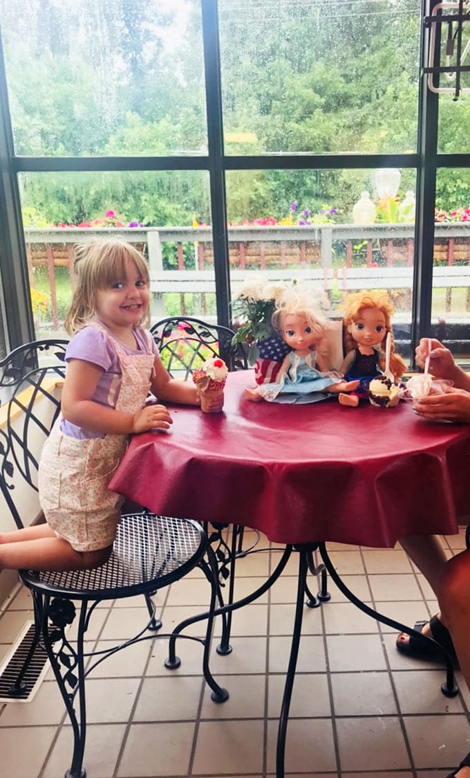 This little diner brings her dolls for custard dates, proving Adele's creates memories that start young and last forever.