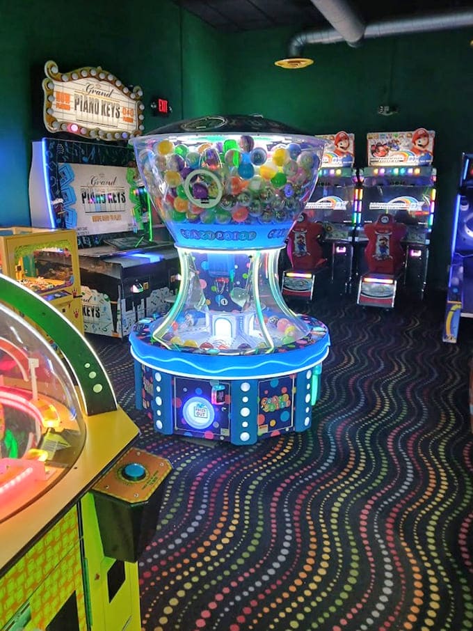 A transparent dome of colorful potential treasures &ndash; where children press their faces against the glass, plotting strategies to win alien plunder.