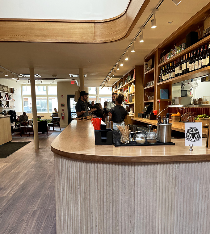 The warm, welcoming café serves great drinks and good vibes for readers and wanderers alike.