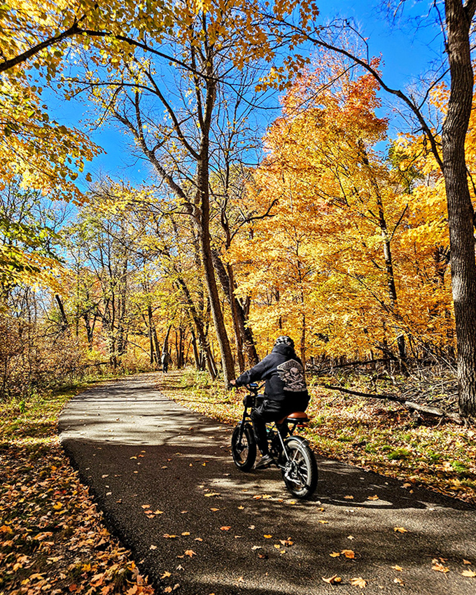 Fall bike rides in Otter Tail County: where exercise meets leaf-peeping, and "just five more minutes" becomes the day's recurring mantra.